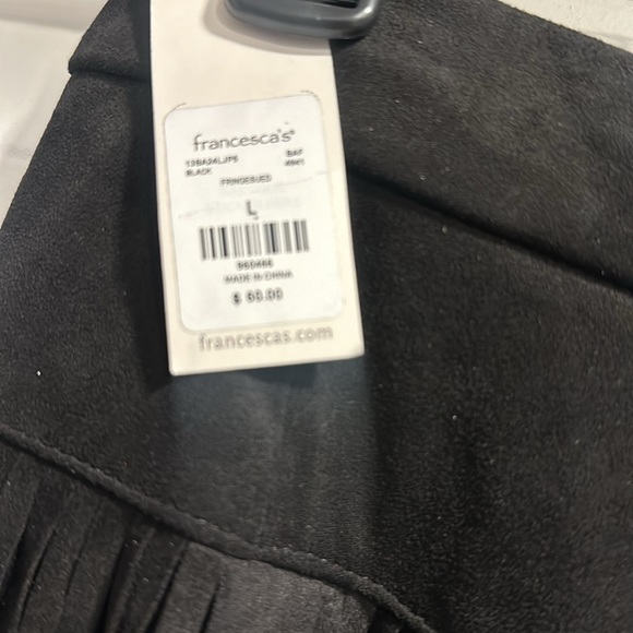 Francesca's Collections | Skirts | Brand New Country Style Suede Black ...